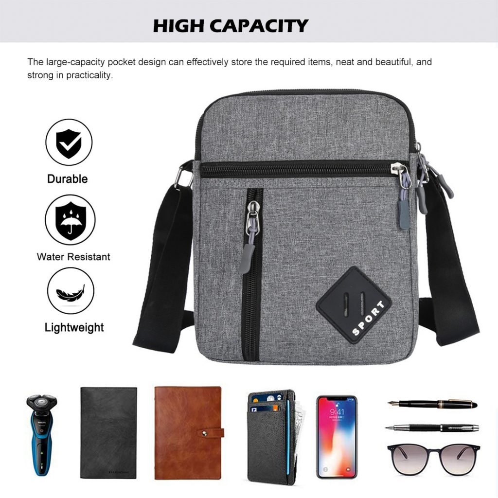 Small Black Man Bag Waterproof - Anti Theft Bags